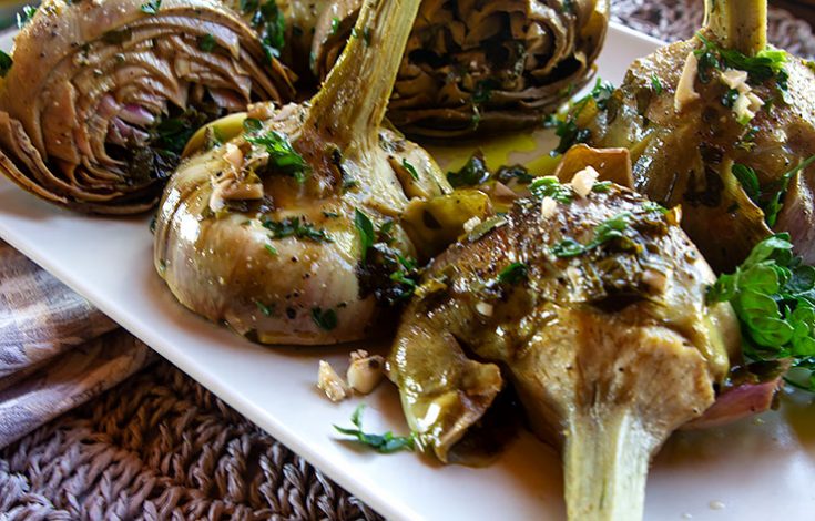 Roman Style Artichokes {Carciofi alla Romana} | Italian Food Forever